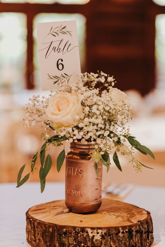Rustic rose gold wedding at the Summit Grove Lodge in Ridgefield ...